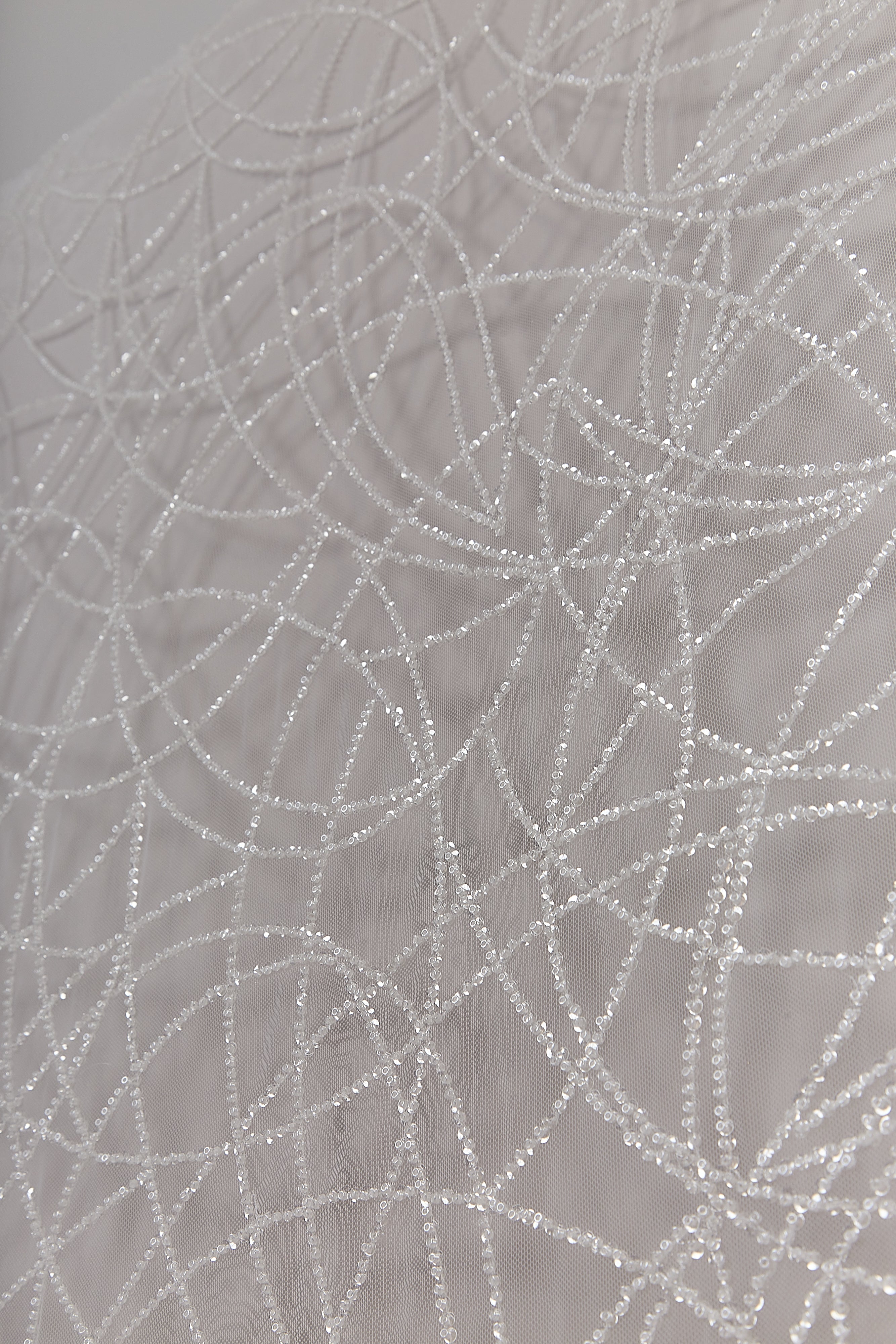 S0646 OFF WHITE BEADED TULLE – Sole Silva Bridal Fabrics By MARIA SOLEDAD SILVA